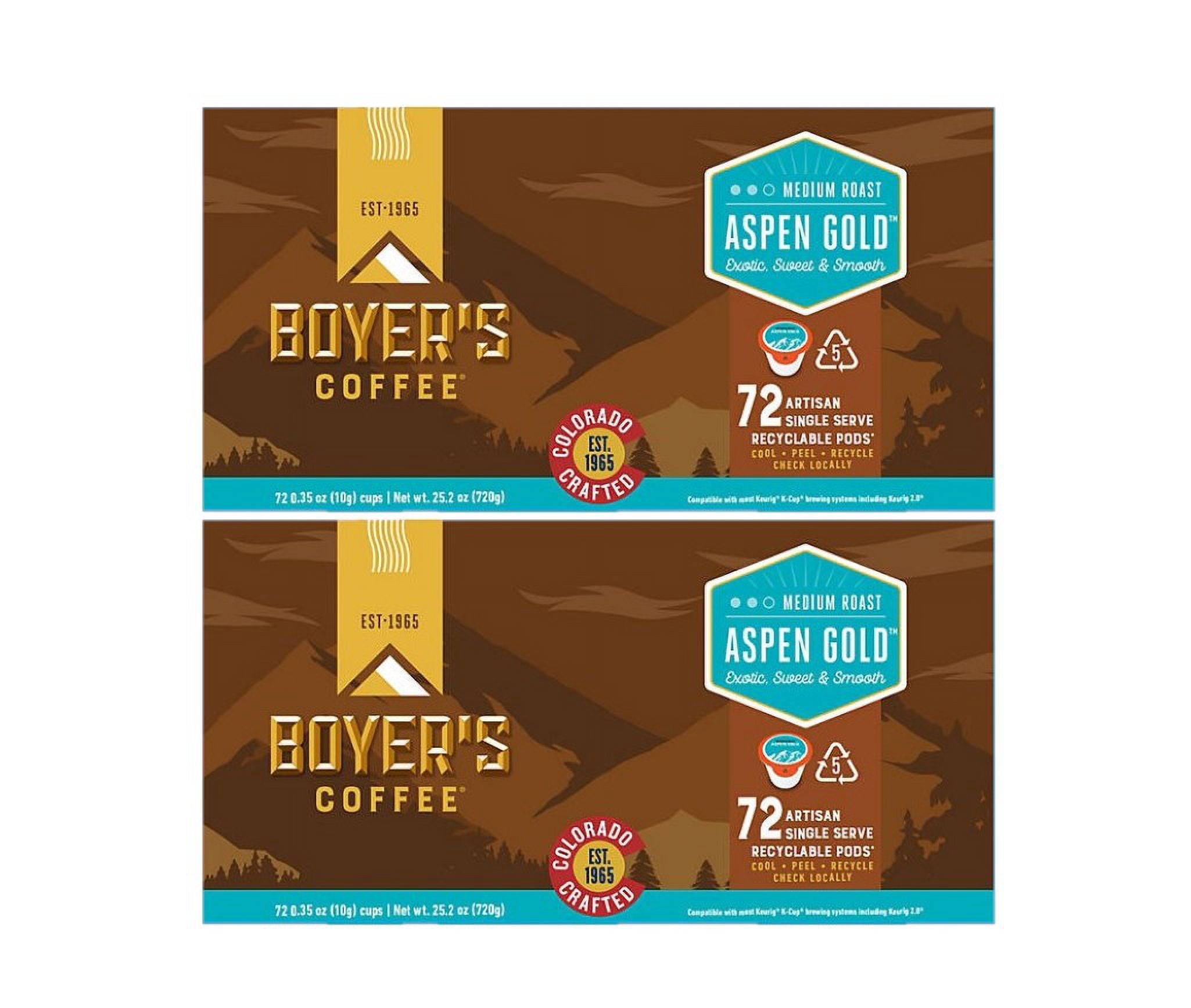 2 Pack | Boyer's Coffee Single-Serve Cups, Aspen Gold (72 ct ...