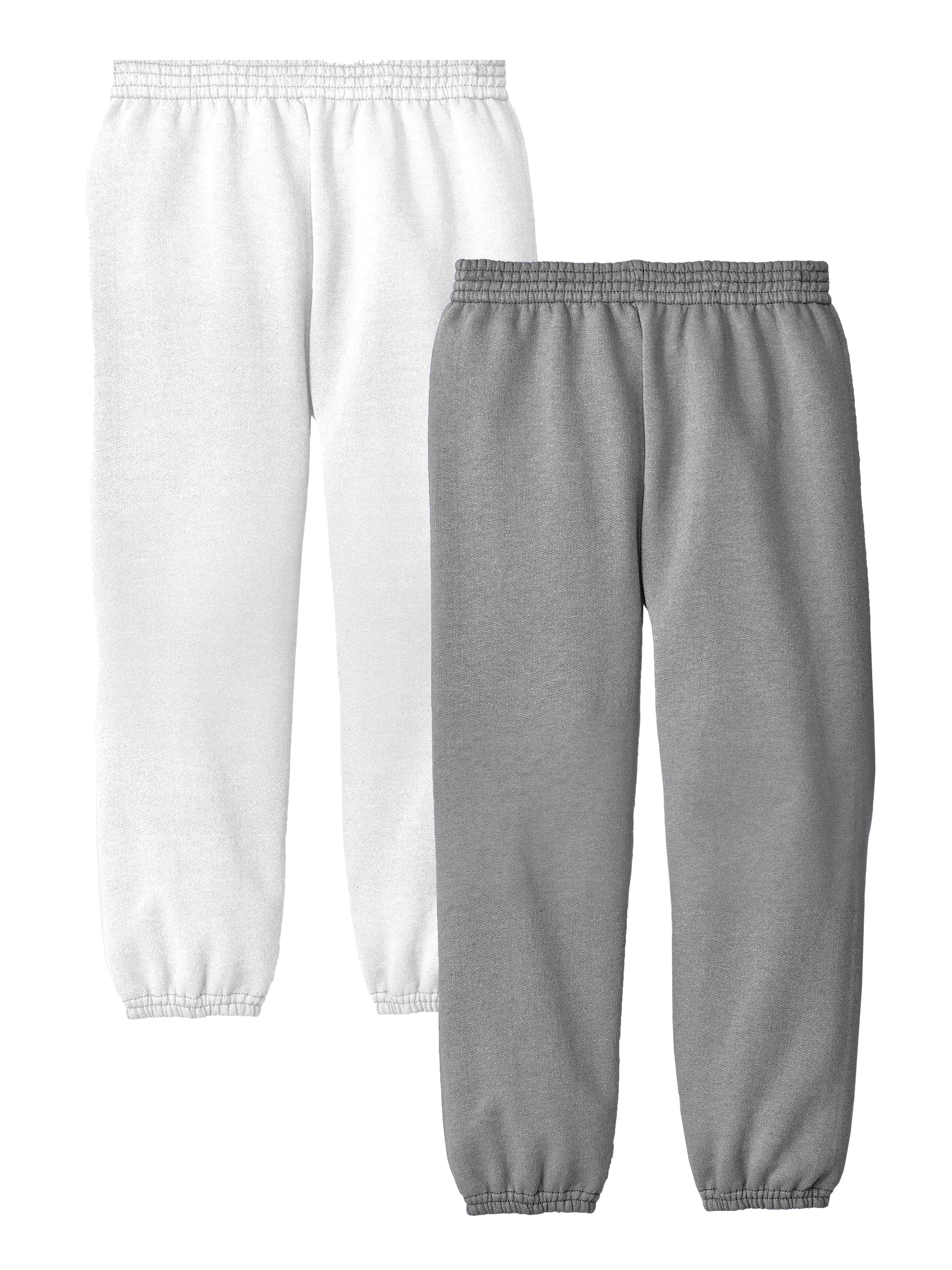 2 Pack Boys Girls Essential Sweatpants - Active Youth Fleece Pants ...