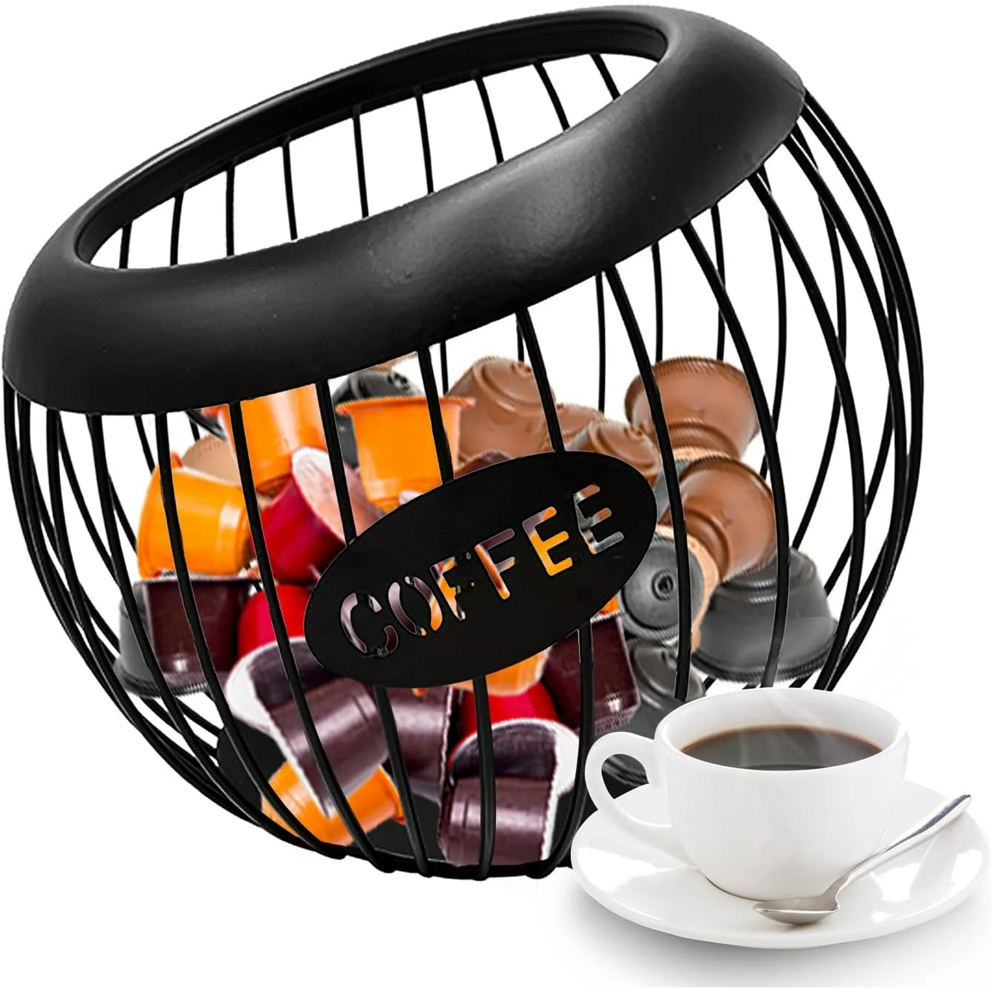 Large Capacity Coffee Pod Holder, K-Cup Nespresso Vertuo Pod Organizer ...