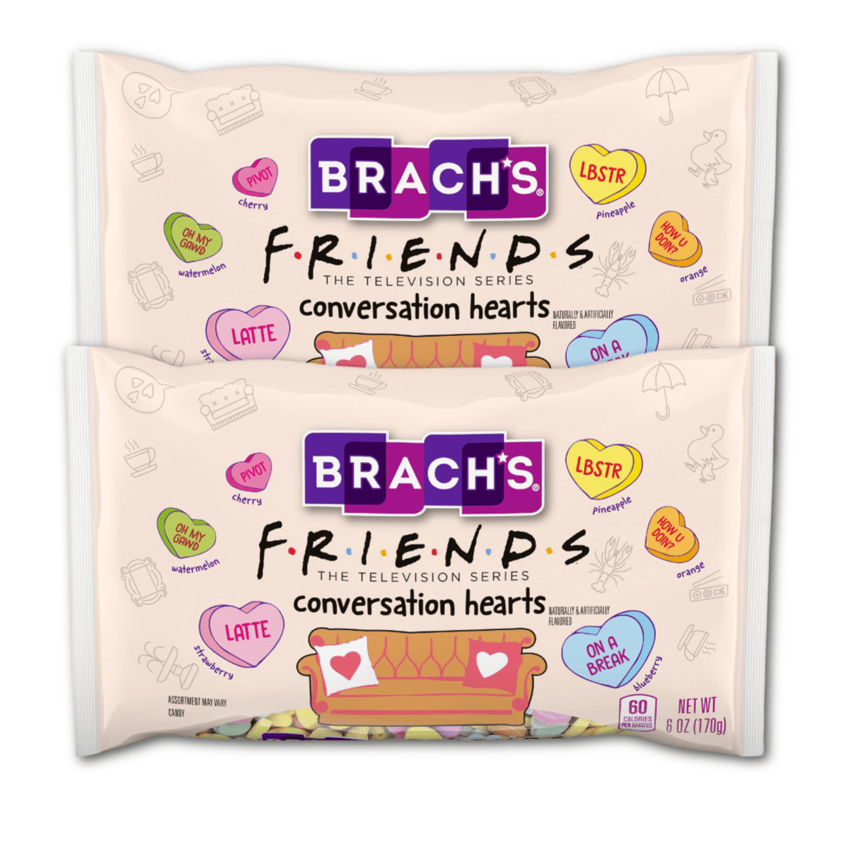 2 Pack - Brach's Valentine's Day Conversation Hearts Candy Featuring ...