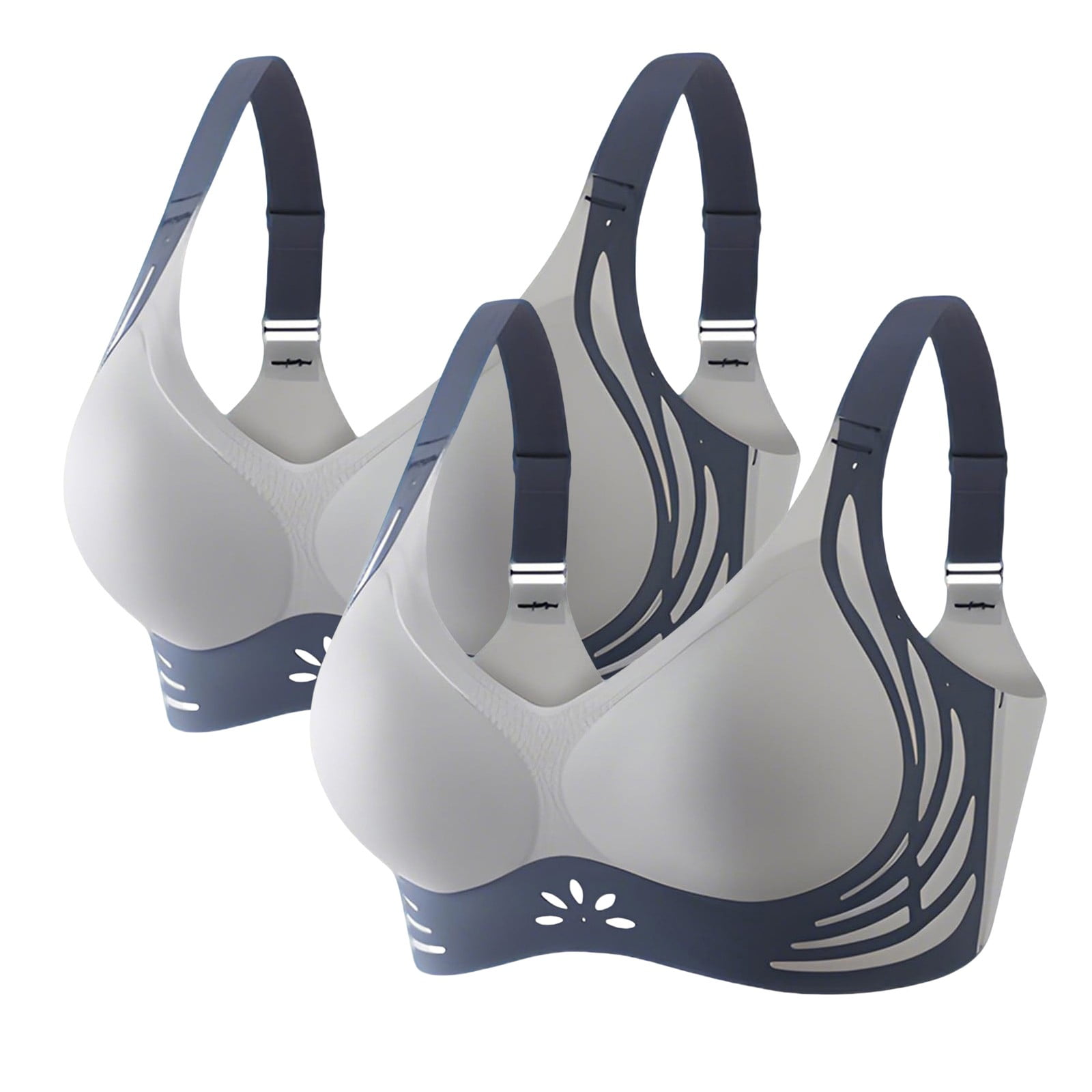 2 Pack Bras for Women No Underwire Soft Supportive Comfortable Seamless ...