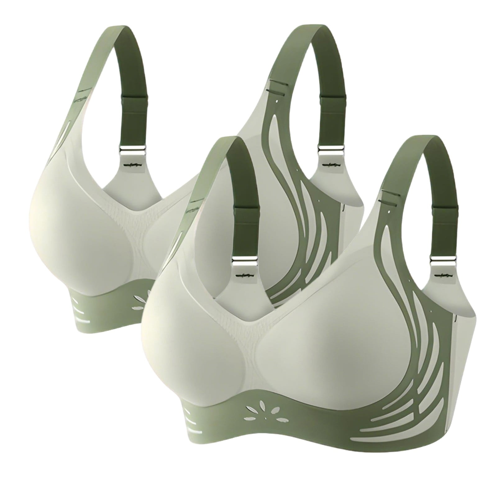 2 Pack Bras for Women No Underwire Soft Supportive Comfortable Seamless ...