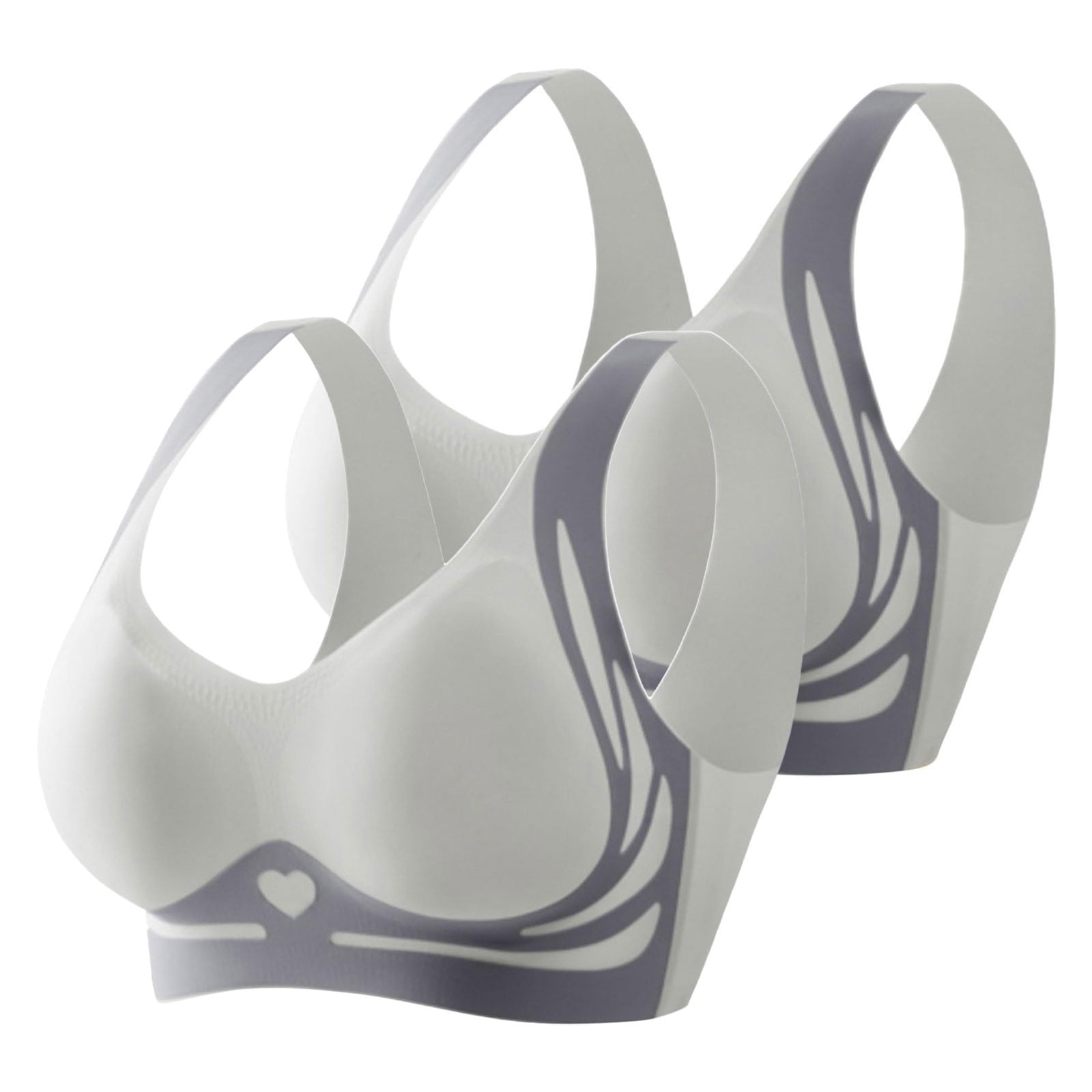 2 Pack Bras for Women No Underwire Soft Supportive Comfortable Seamless ...