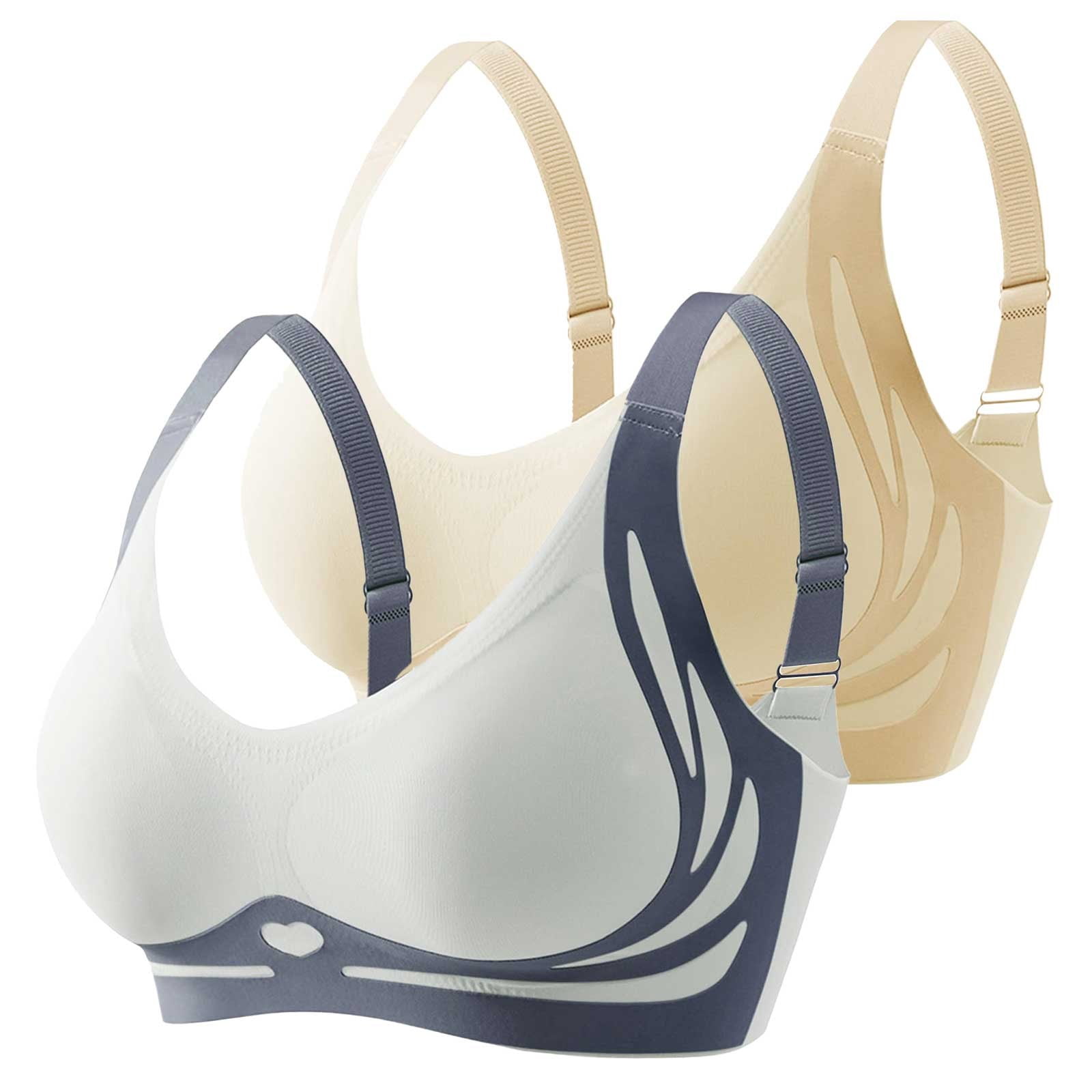 2 Pack Bras for Women No Underwire Soft Supportive Comfortable Seamless ...