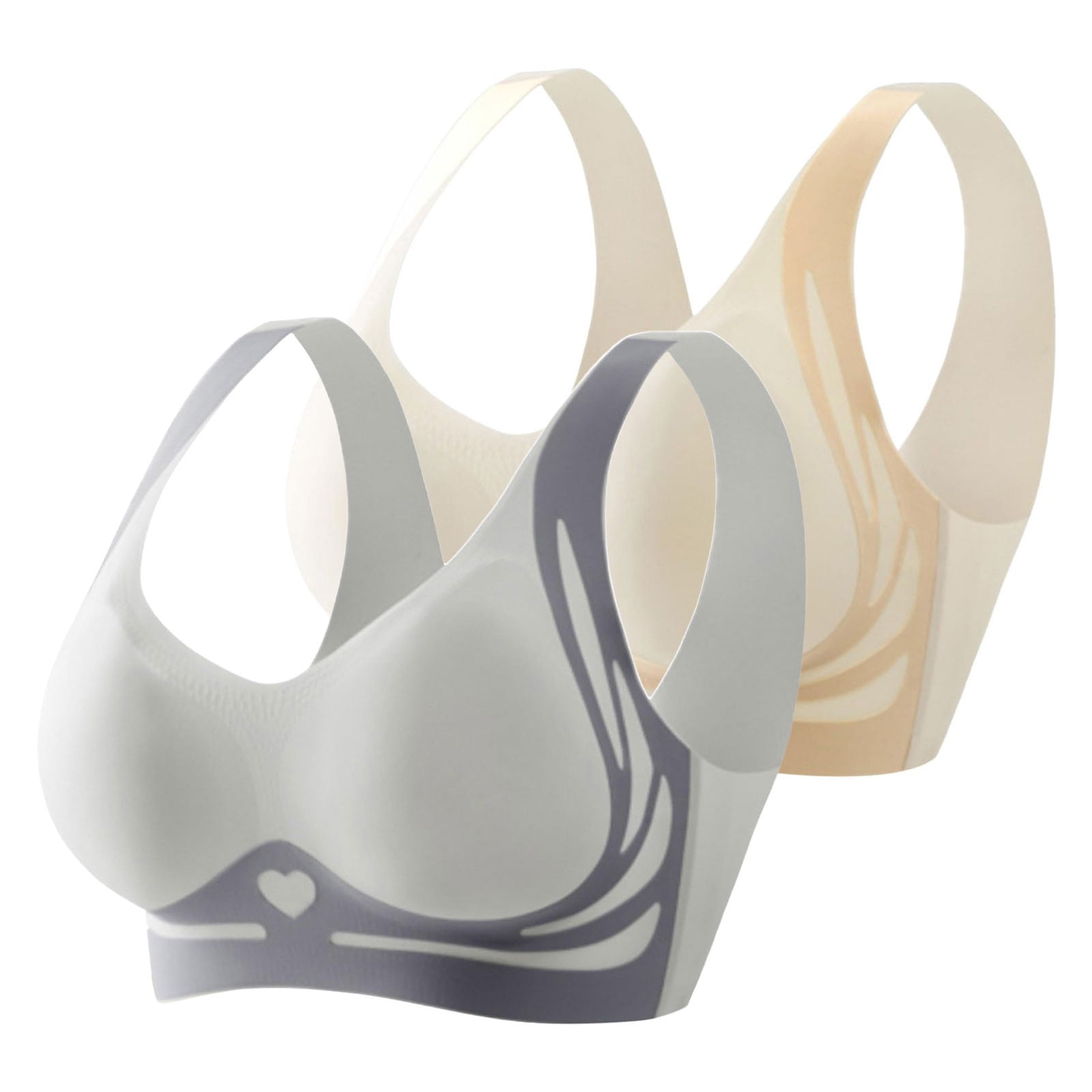 2 Pack Bras for Women No Underwire Soft Supportive Comfortable Seamless ...