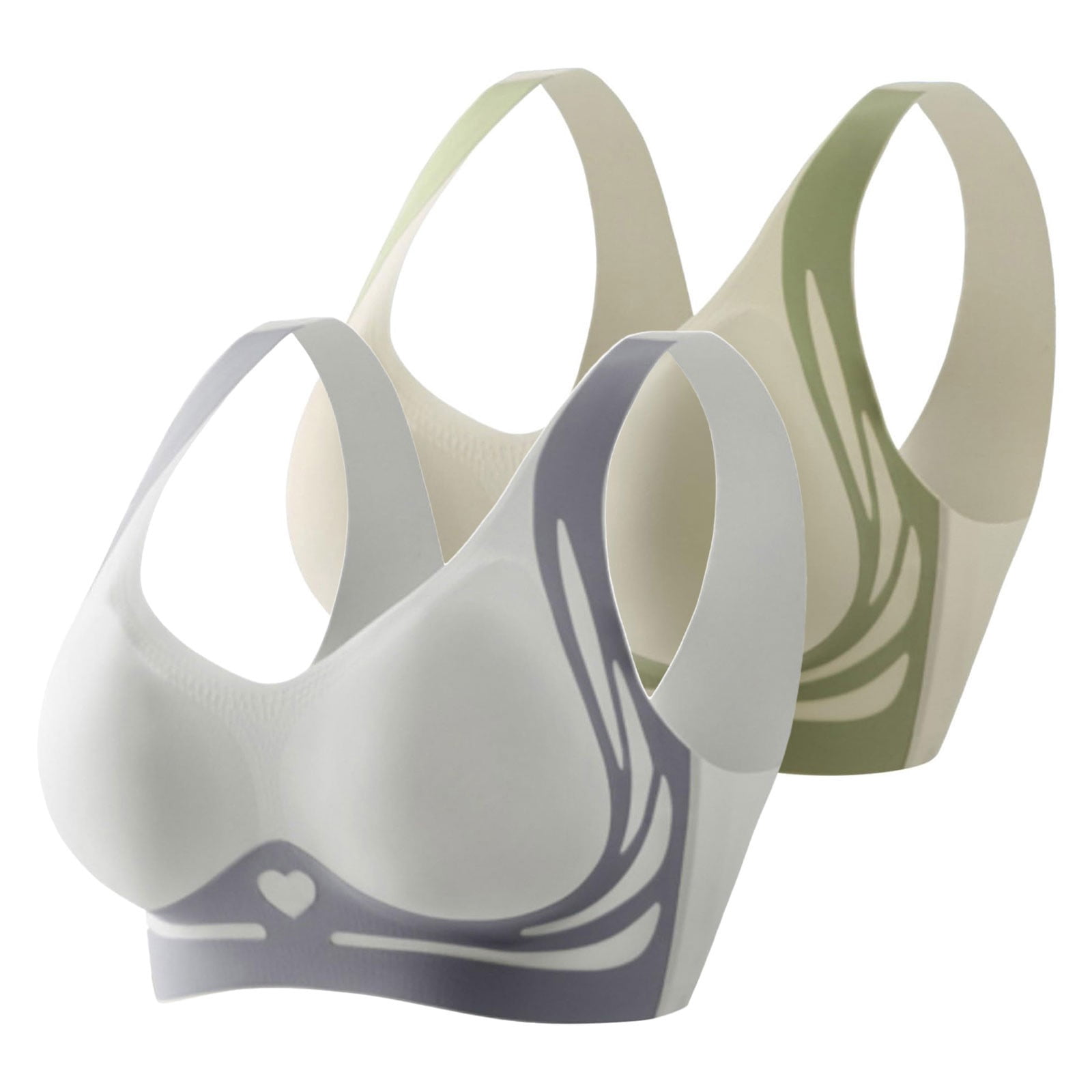 2 Pack Bras for Women No Underwire Soft Supportive Comfortable Seamless ...