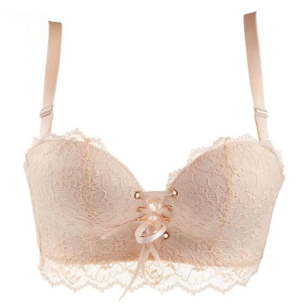 2 Pack Bras for Women Convertible Straps Lace Detail Light Lift Sheer ...