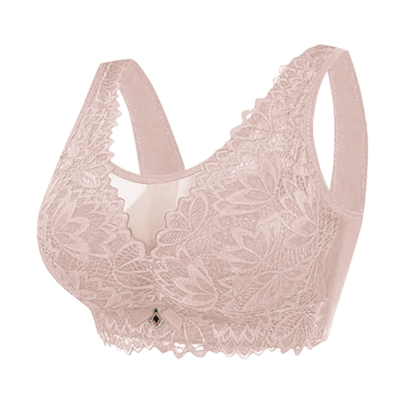 2 Pack Bras for Women No Underwire Deep V Seamless Molded Minimizer ...