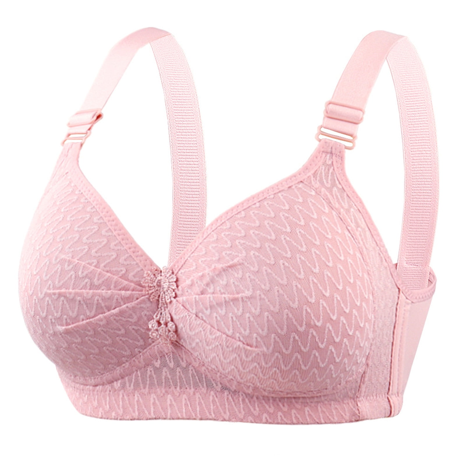 2 Pack Bras for Women Plus Size Wireless Thin Underwire Supportive Soft ...