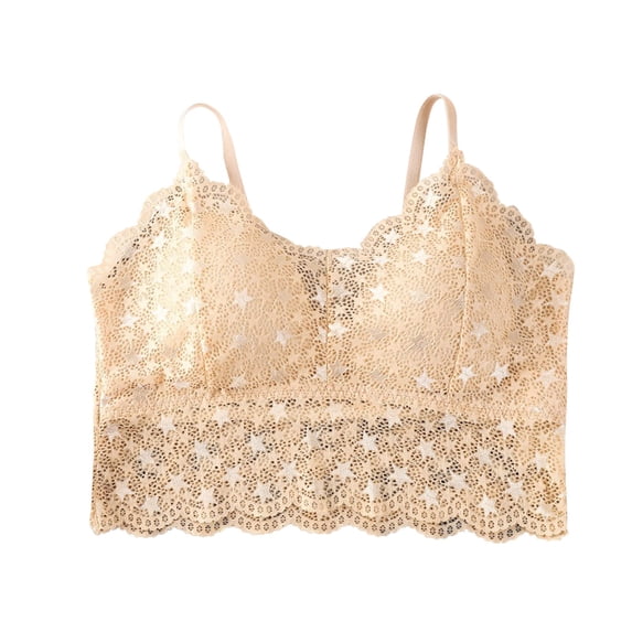 2 Pack Bras for Women Solid Lace Sports Light Support Coverage Bralette ...