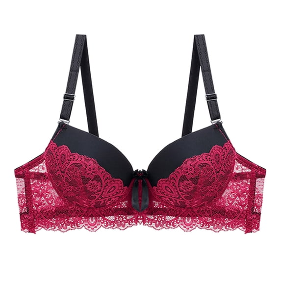 2 Pack Bras for Women Underwire Lace Minimizer Side Support Full Cup ...