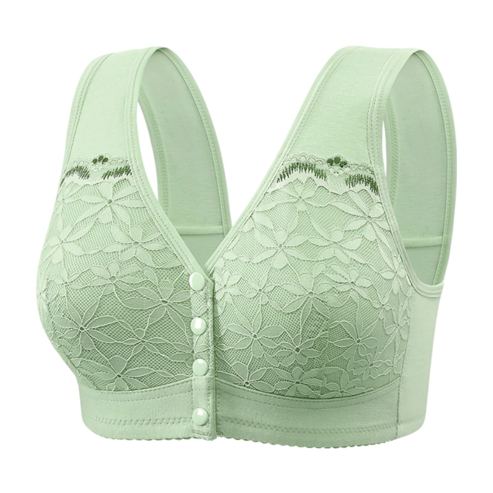 2 Pack Bras for Womens Front Close Full-Coverage Push Up Bras - Walmart.com