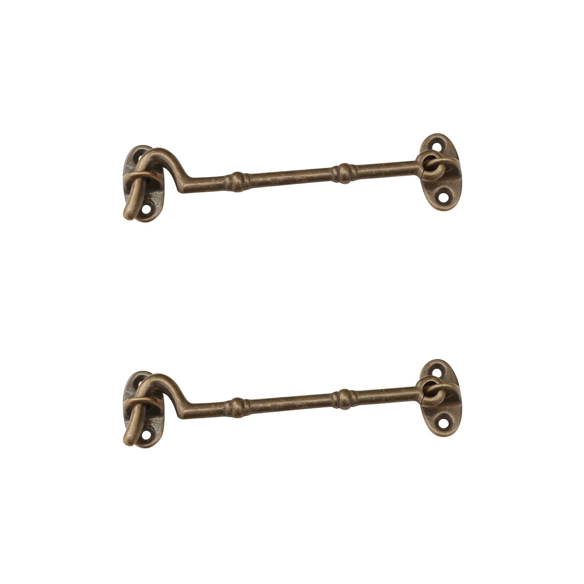 2 Pack Brass Cabin Door Hook Lock Bolt Latch Silver Handles - Walmart.com