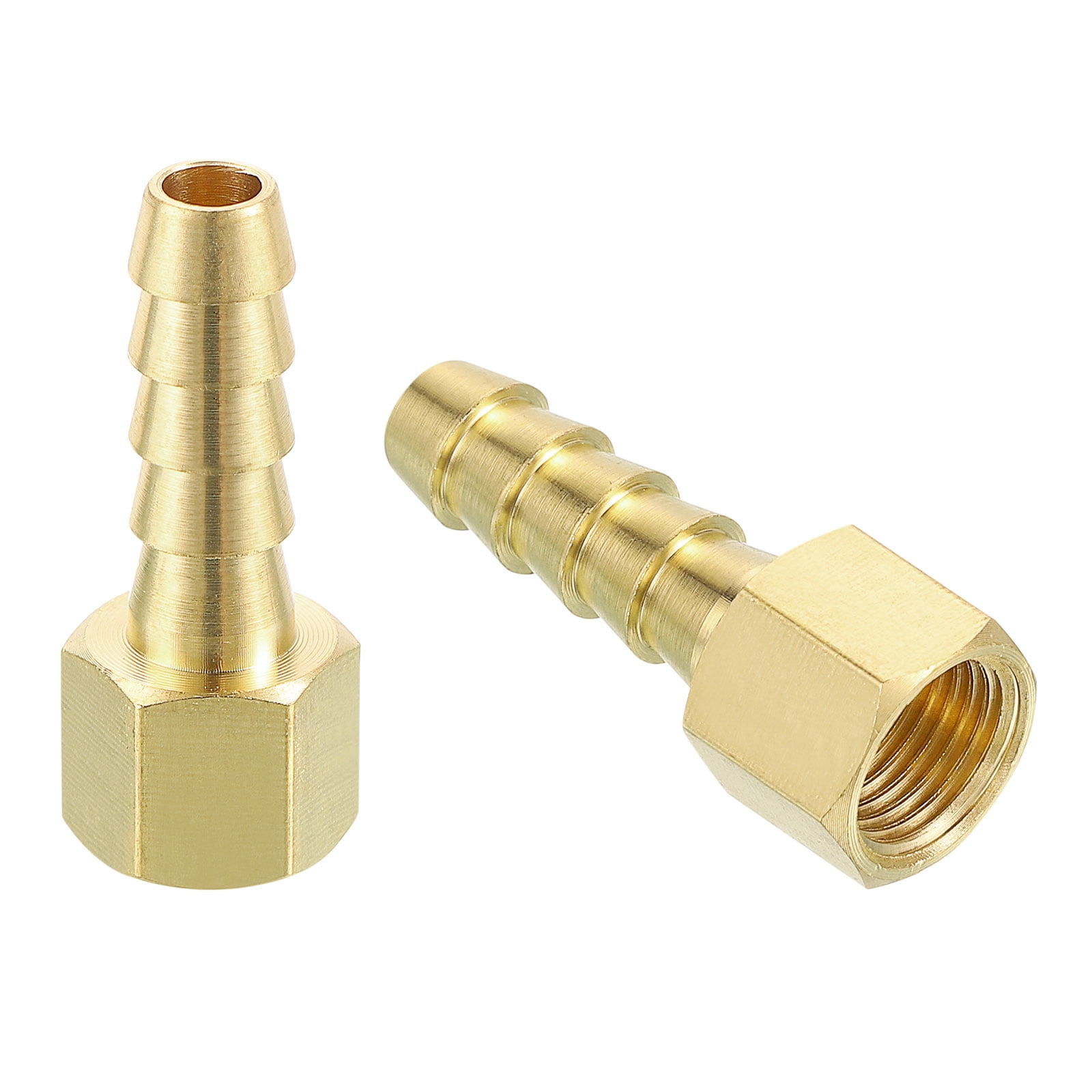 2 Pack Brass Hose Barb Fitting, 1/4" Bard x 1/8" NPT Female Hose ...