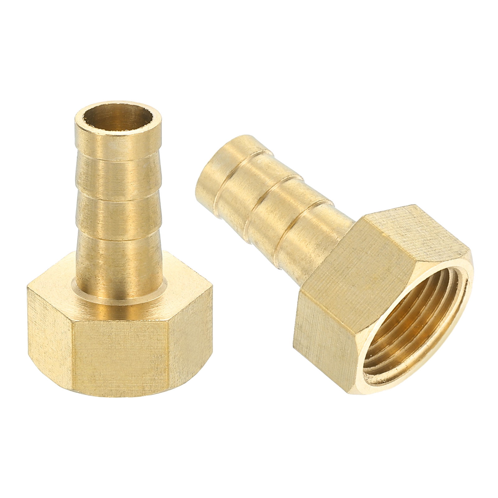 2 Pack Brass Hose Barb Fitting, 3/8" Barb x G 3/8 Female Brass Barb Pipe Fitting Adapter ...