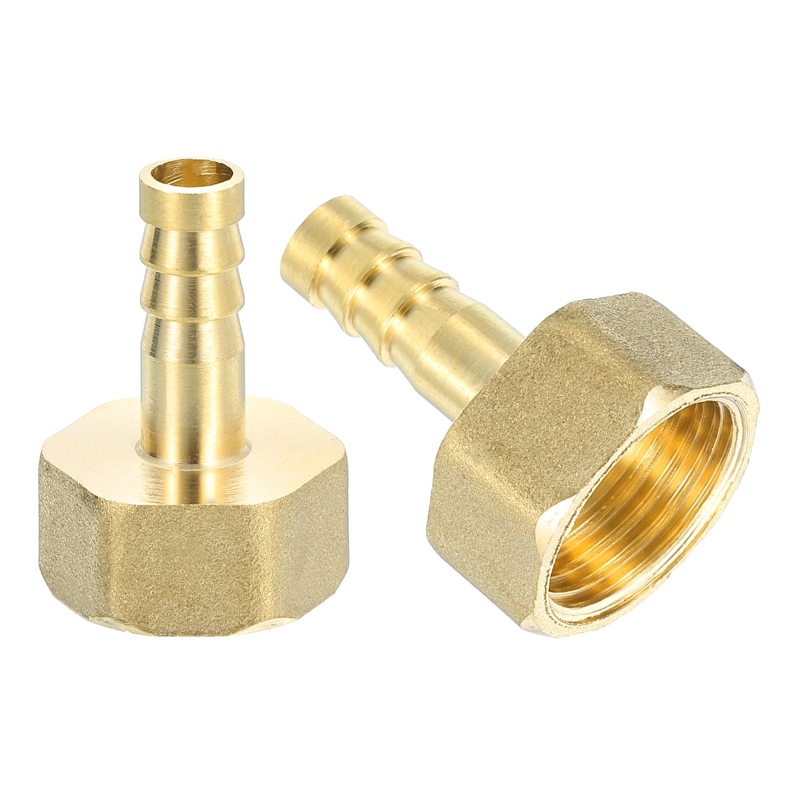 2 Pack Brass Hose Barb Fitting, 5/16" Barb x G 1/2 Female Brass Barb ...