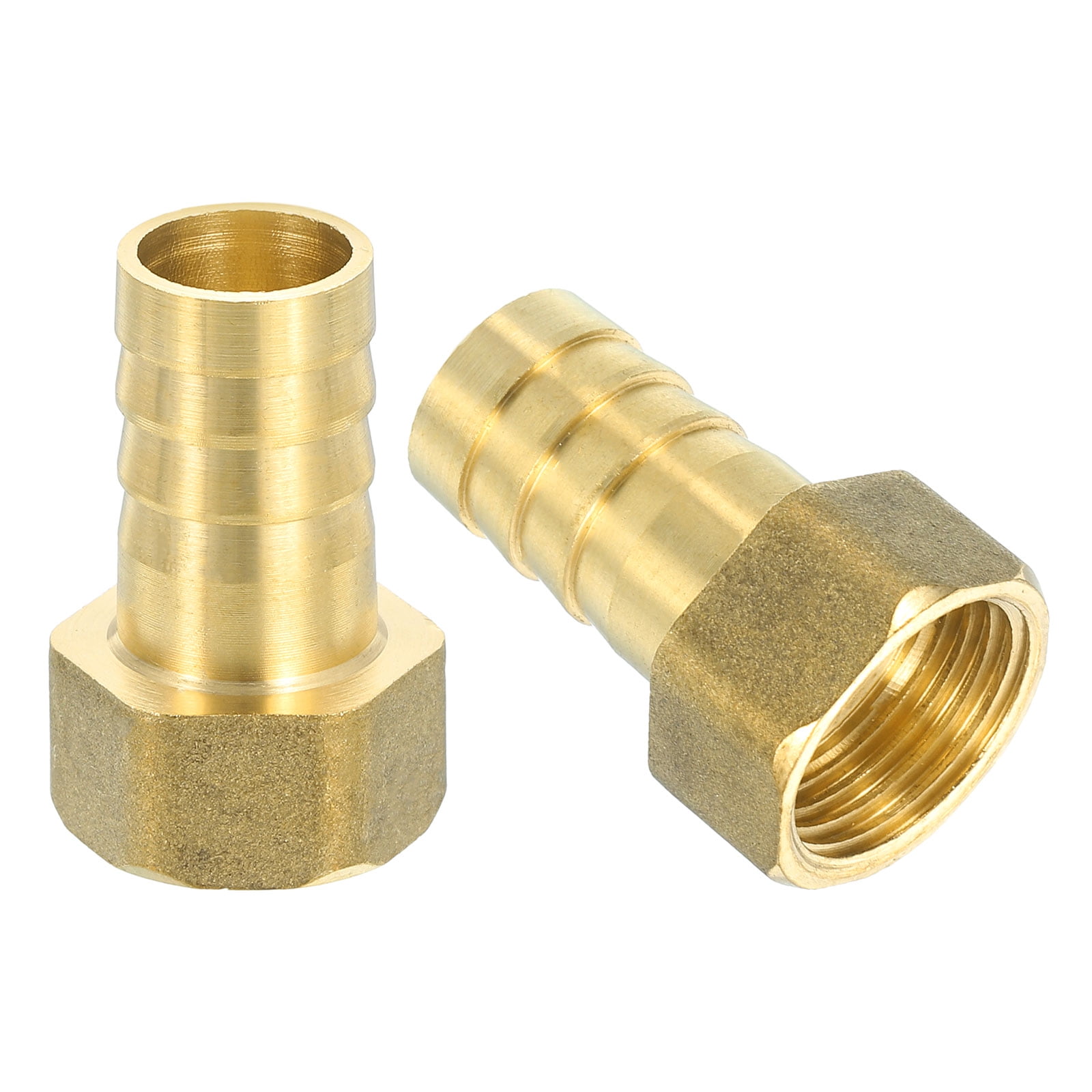 2 Pack Brass Hose Barb Fitting, 5/8" Barb x G 1/2 Female Brass Barb ...