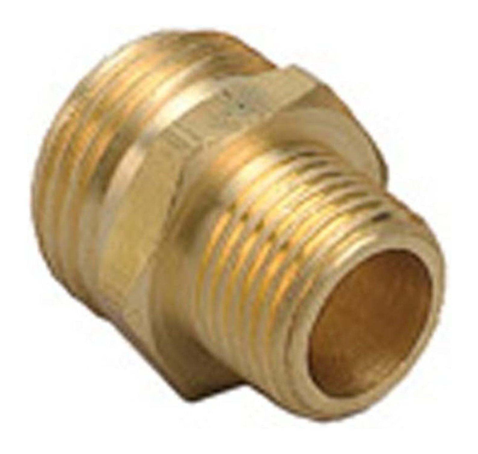 2 Pack - Brass Hose to Pipe Adapter | 3/4 Inch Male Hose Thread x 1/2 ...