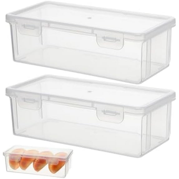 2 Pack Bread Box Bread Boxes for Kitchen Counter Airtight with Lid ...