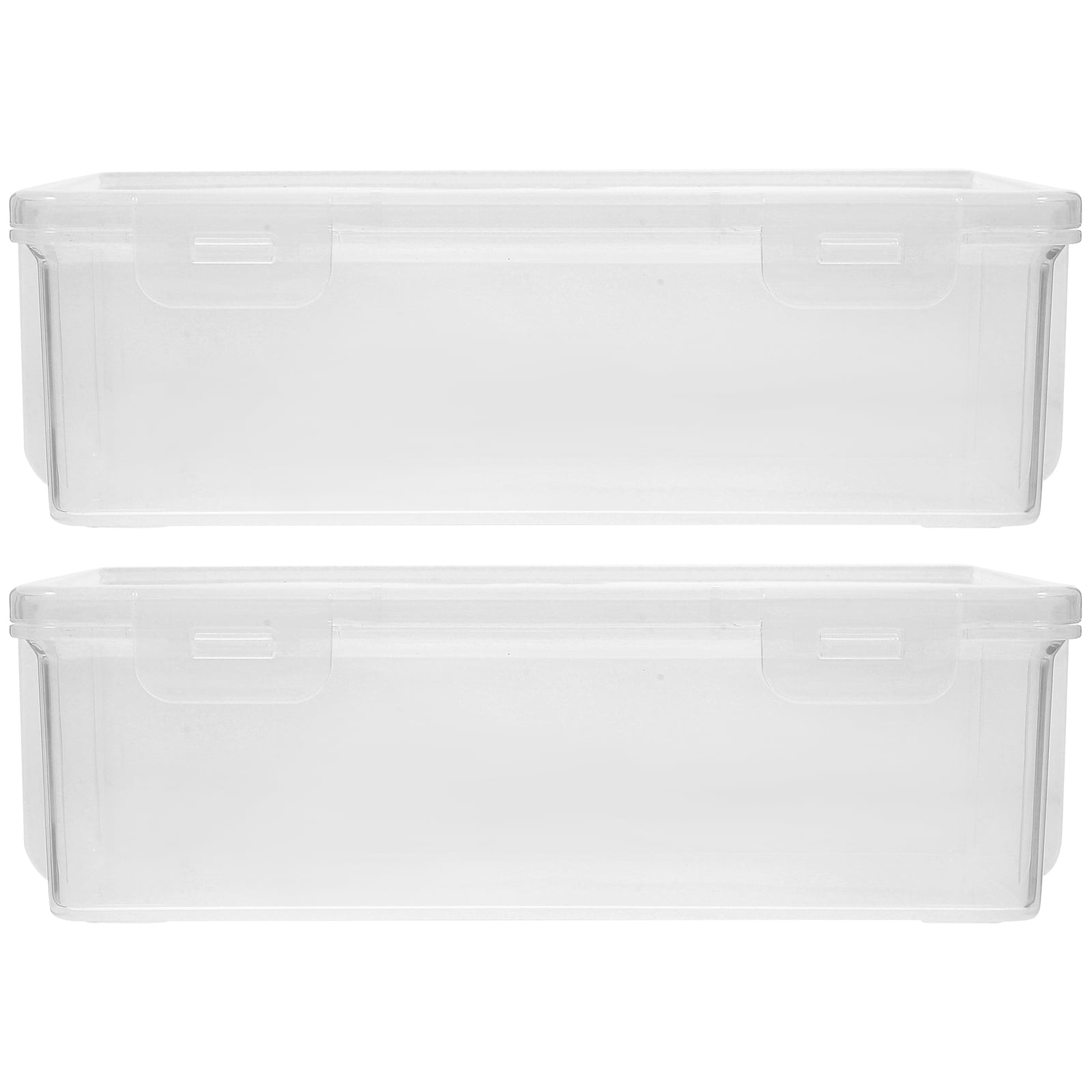 2 Pack Bread Box, Plastic Bread Container, Bread Storage Container for ...