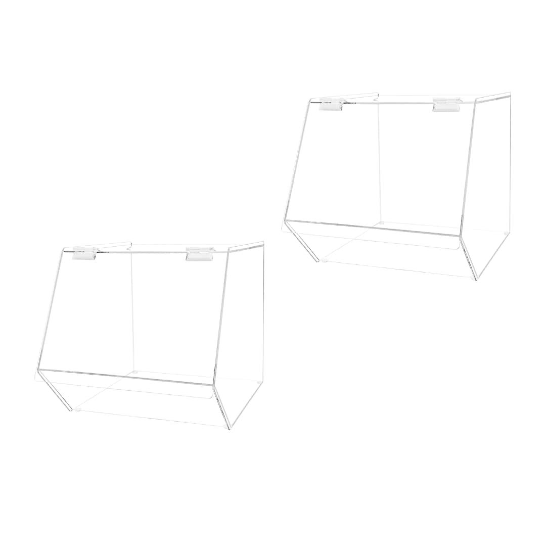 2 Pack Bread Pastry Bin Dry Food Baked Goods Box 12” x 12.25” Top ...