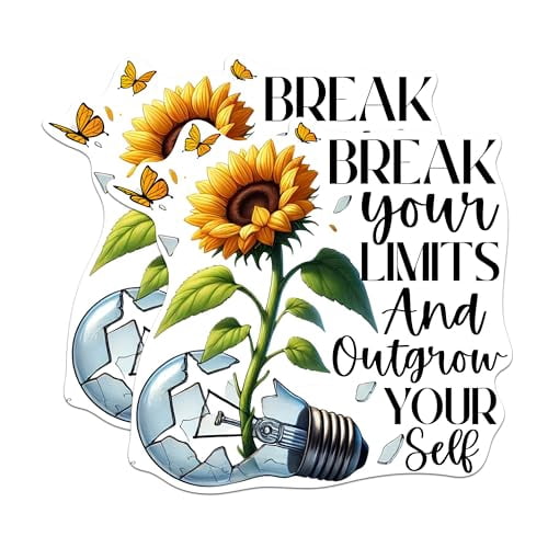 (2 Pack) Break Your Limits and Outgrow Your Self Stickers - Powerful ...