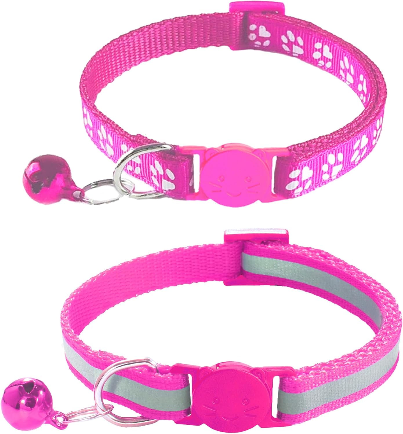 2 Pack Breakaway Cat Collars with Bells, Reflective Design and Claw ...