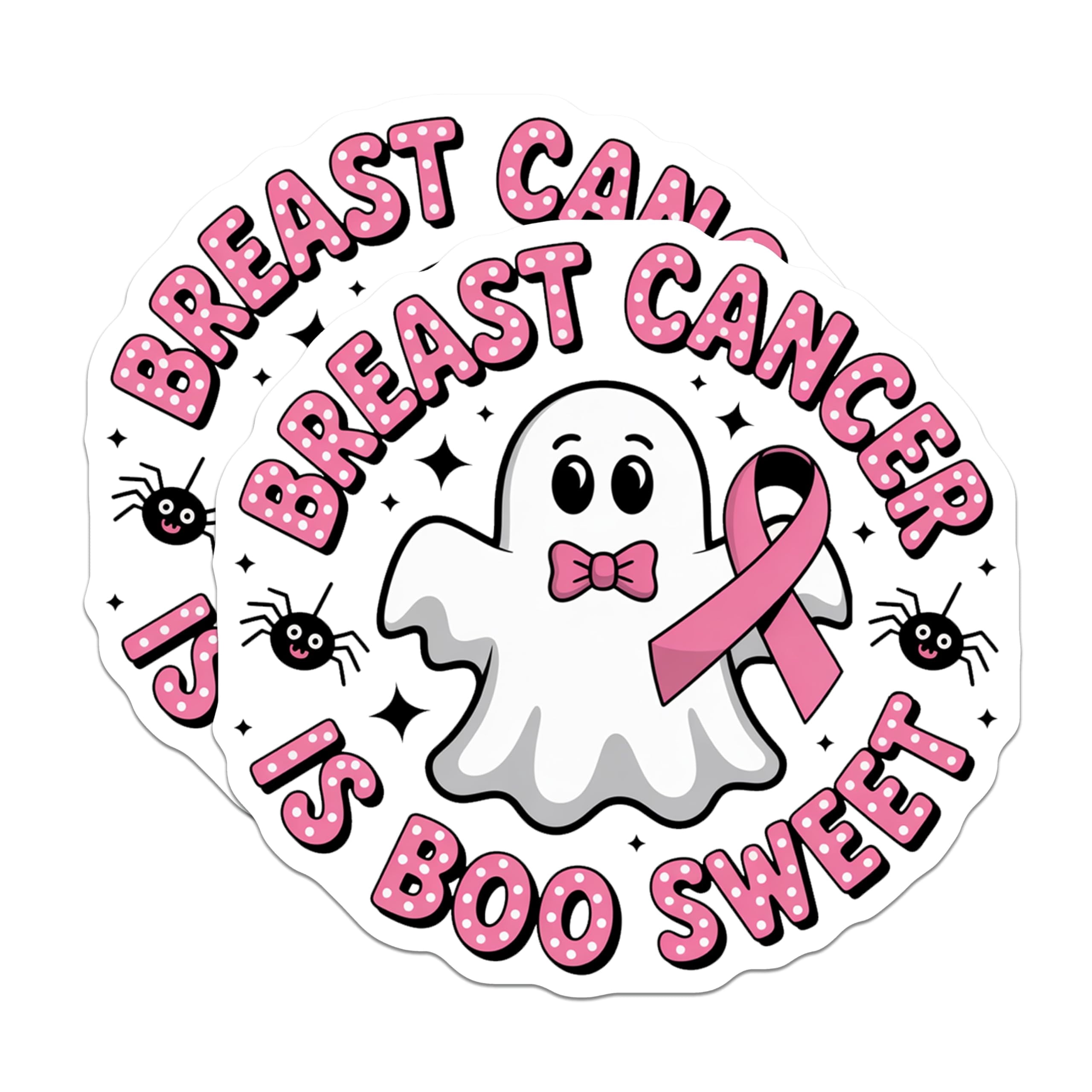 (2 Pack) Breast Cancer Awareness Magnets - Halloween Ghost - Boo Sweet ...