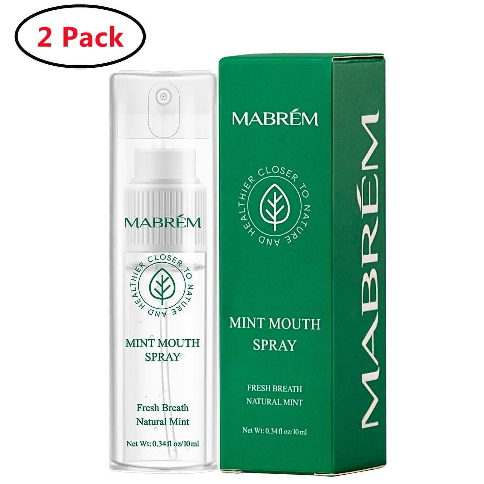 2 Pack Breath Spray for Bad Breath Fresheners Mouth Spray Mint Oral ...