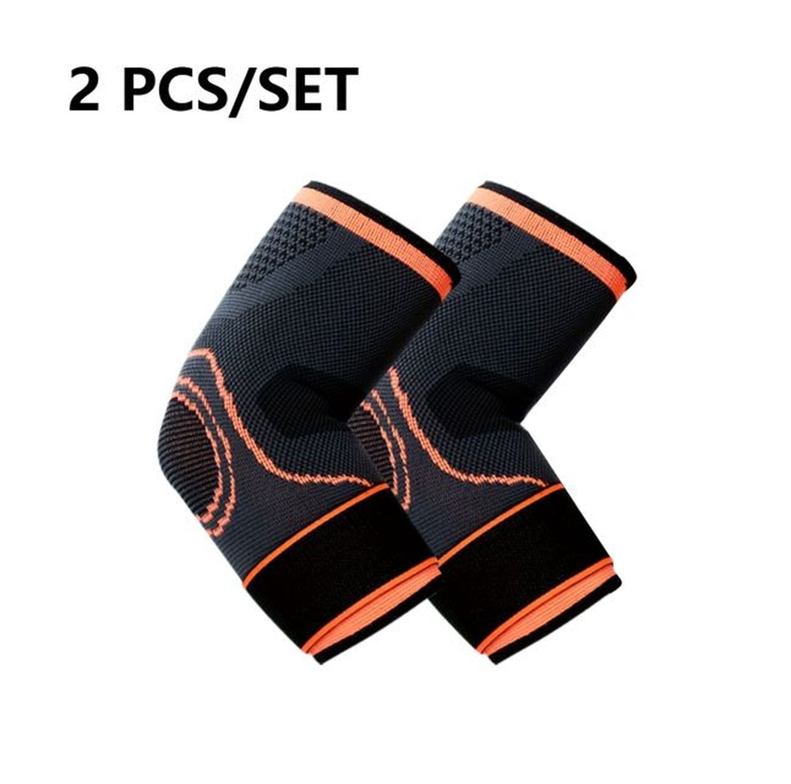 2-Pack Breathable Elbow Pads – Non-Slip Compression Straps for Sports ...