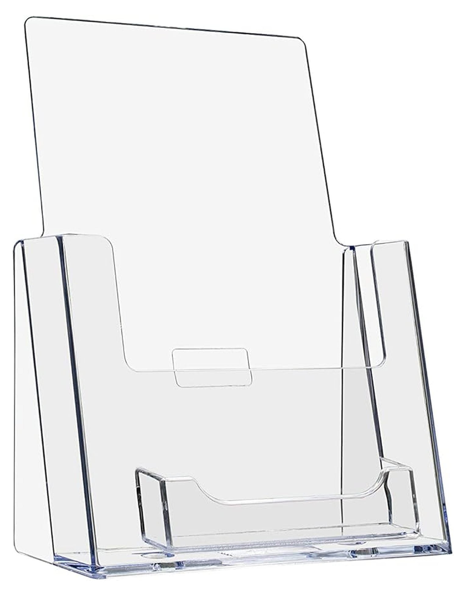 2 Pack Brochure Holder Counter Top 5.5" Wide Literature Display Stand ...