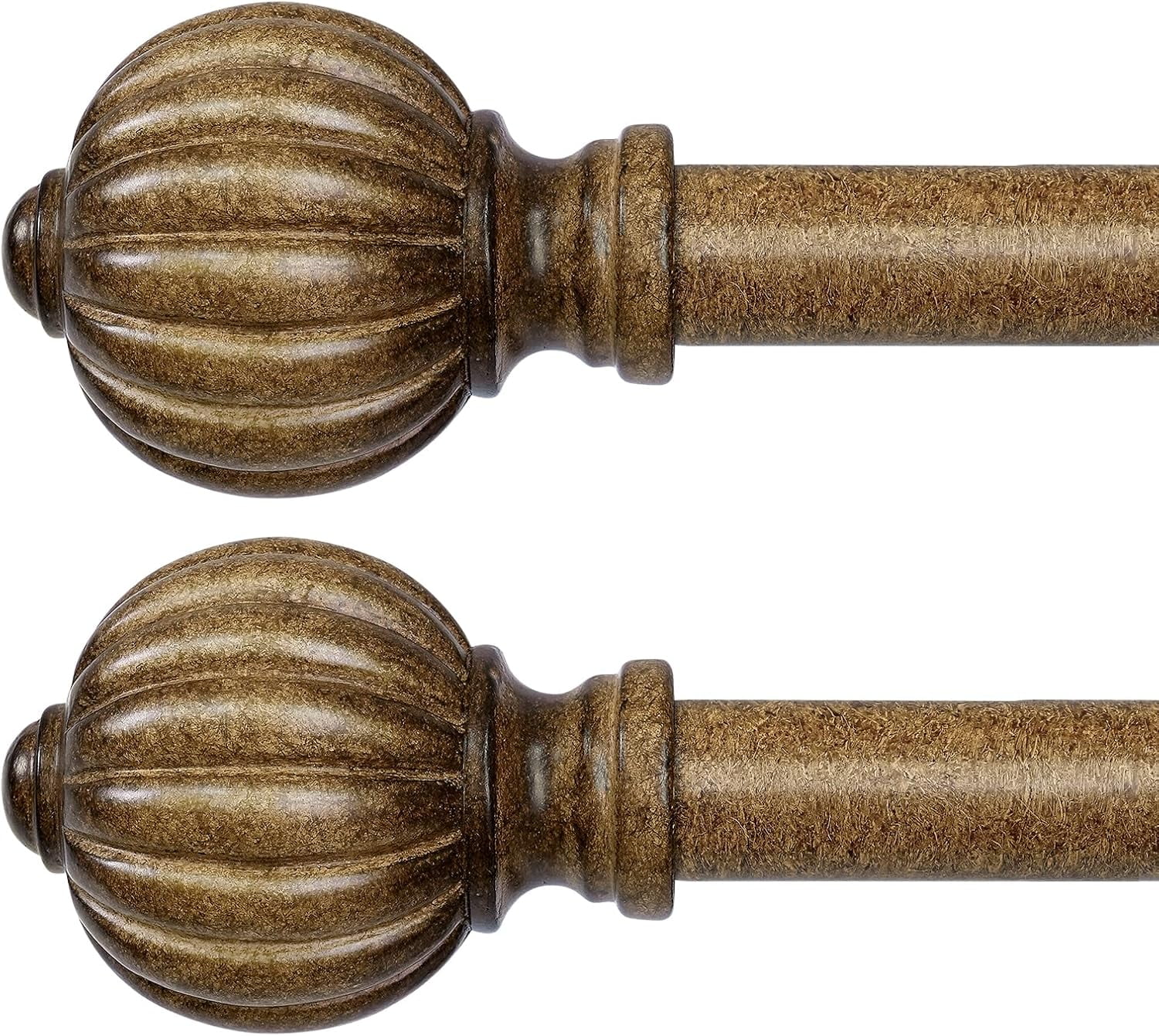 2 Pack Bronze Curtain Rods for Windows 48 to 84 Inch, 1 Inch Adjustable ...