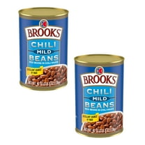 Brooks Hot Flavor Chili Beans, 15.5 oz Canned Red Beans in Spicy Chili ...