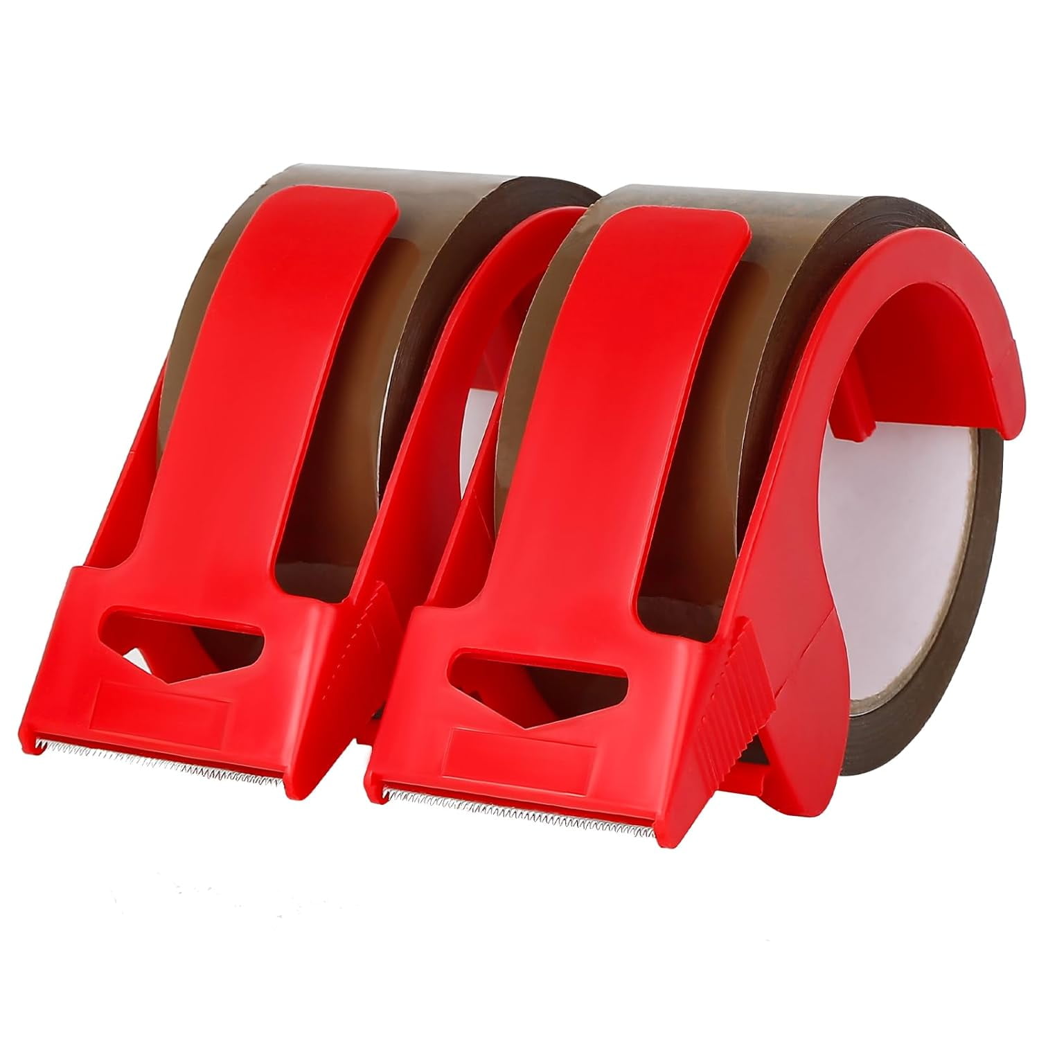 2-Pack Brown Packing Tape with Dispenser -2.7mil x 1.88" x 55Y Heavy ...