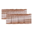 2 Pack Brown Red Gradient Valance for Window Minimalist Sea Waves ...