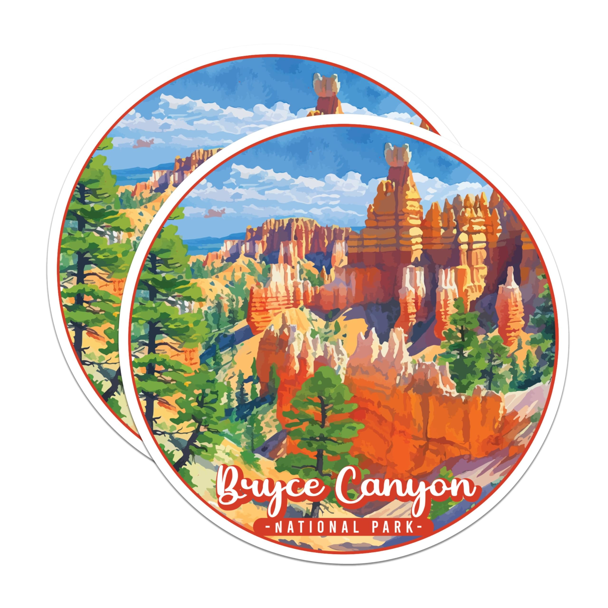 (2 Pack) Bryce Canyon National Park Bumper Sticker - US National Park ...