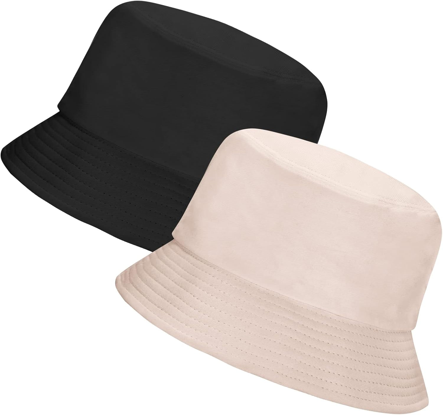 2 Pack Bucket Hat for Women Men Summer Travel Beach Sun Hat Outdoor Cap Unisex Bucket Hats ...