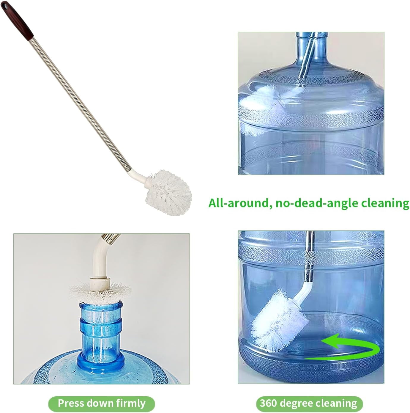 2-Pack Bucket and Kettle Brush for Cleaning Extra Long Bottles, Gallon ...