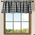 2 Pack Buffalo Check Plaid Window Valances White and Black Farmhouse ...