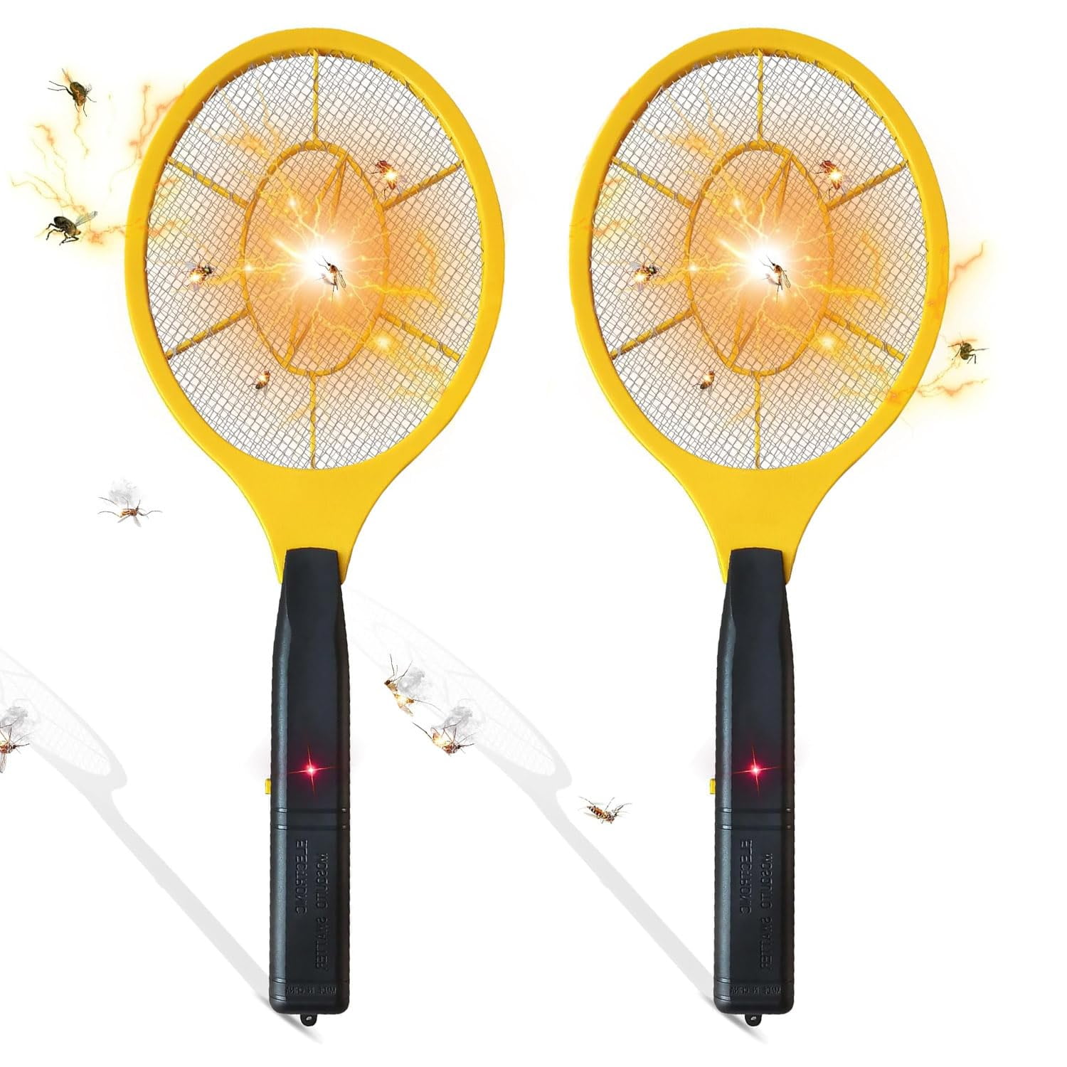 2 Pack Bug Zapper Electric Fly Swatter Zapper - Indoor Outdoor Zapping ...