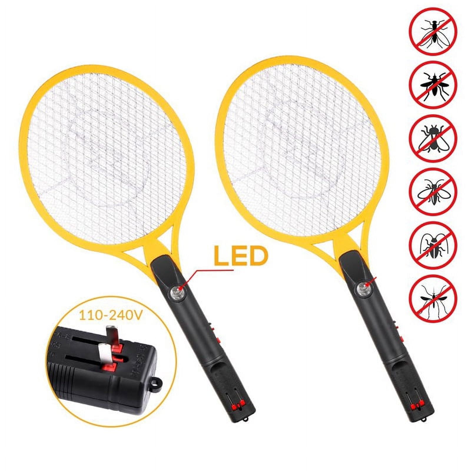 Torubia 2-Pack Rechargeable Bug Zapper Racket, Electric Fly & Mosquito Swatter, Indoor/Outdoor ...