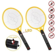(2 Pack) Handheld Electric Bug Zapper Battery Powered Racket Assorted ...