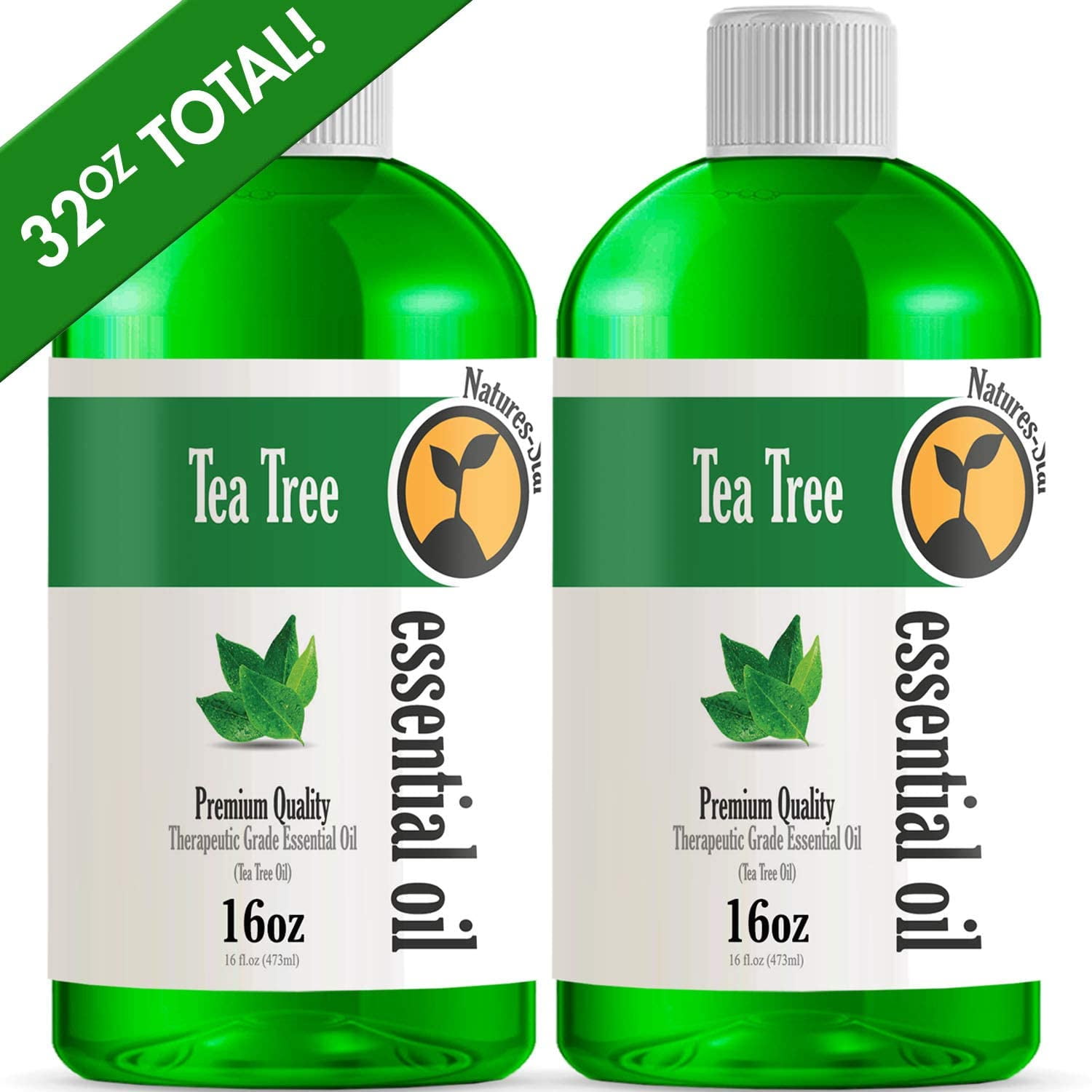 2 Pack - Bulk Size Tea Tree Essential Oil (32 Ounce Bottle ...