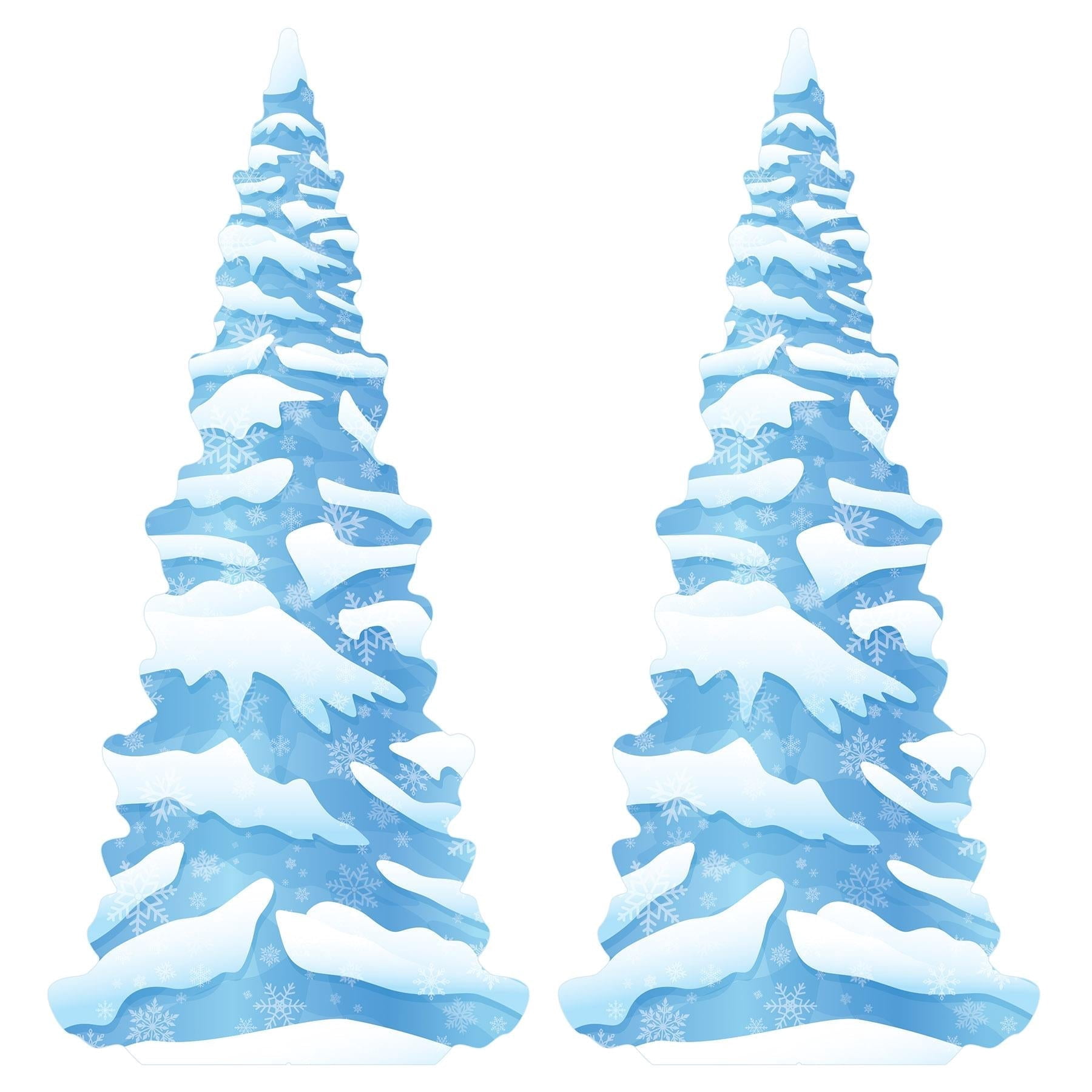 2 Pack Bulk Winter Wonderland Tree Stand-Up Decoration - Walmart.com