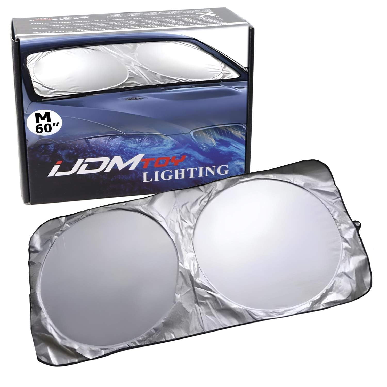 2 Pack Bundle 60 x 27.5 inches Sunshade for Car Windshield with ...