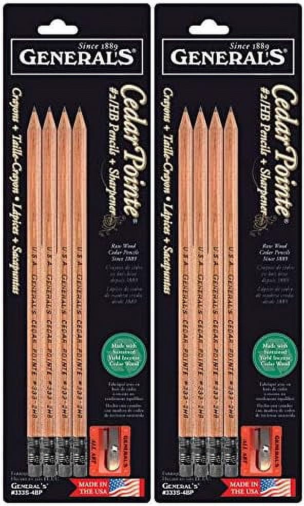 2-Pack Bundle - General Pencil Cedar Pointe #2/HB 4PK with Sharpener ...