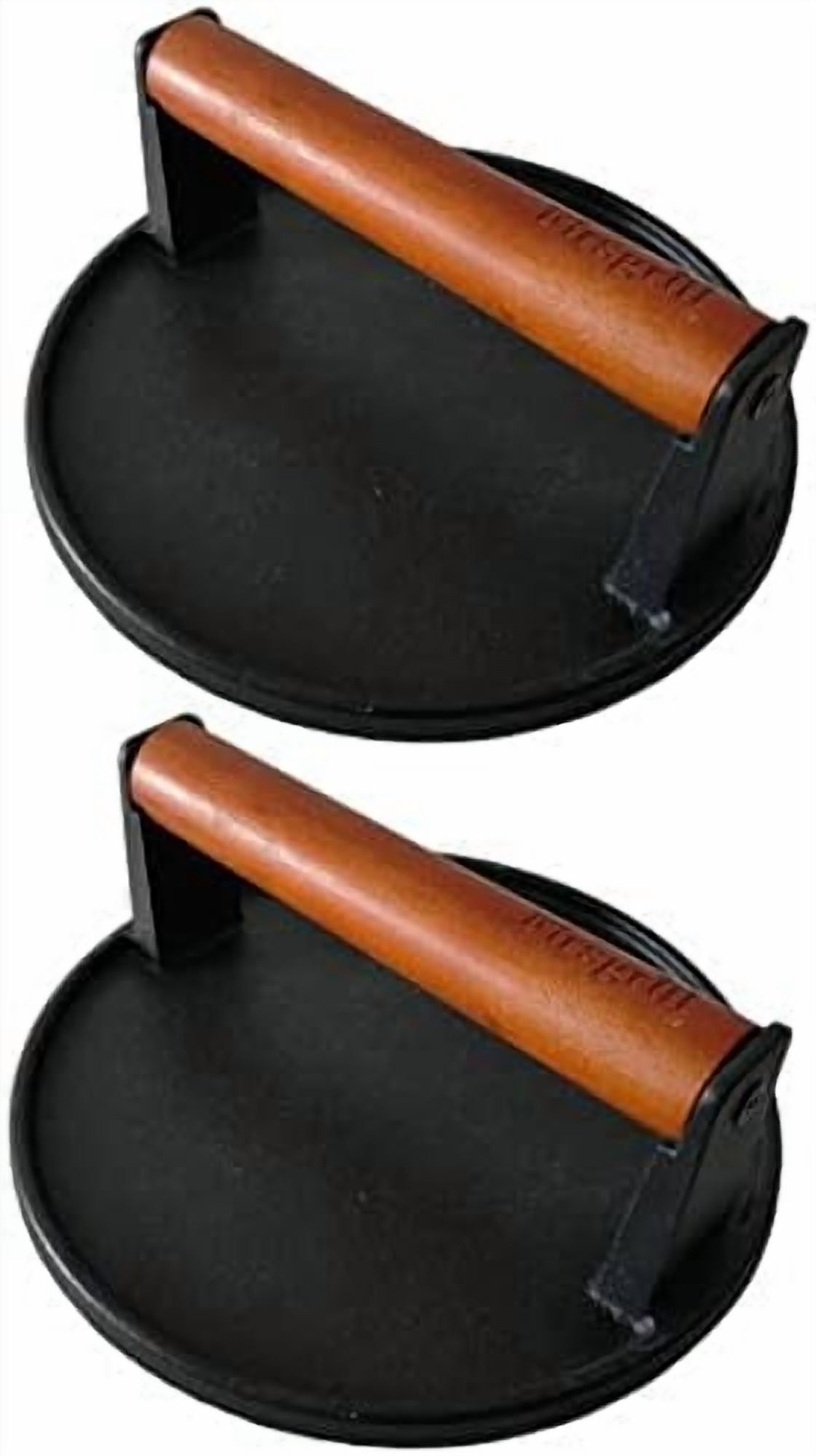 2-Pack Burger Press 7.08" Round,Heavy-Duty Cast Iron Smash Burger Press ...