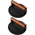 2-Pack Burger Press 7.08" Round,Heavy-Duty Cast Iron Smash Burger Press ...