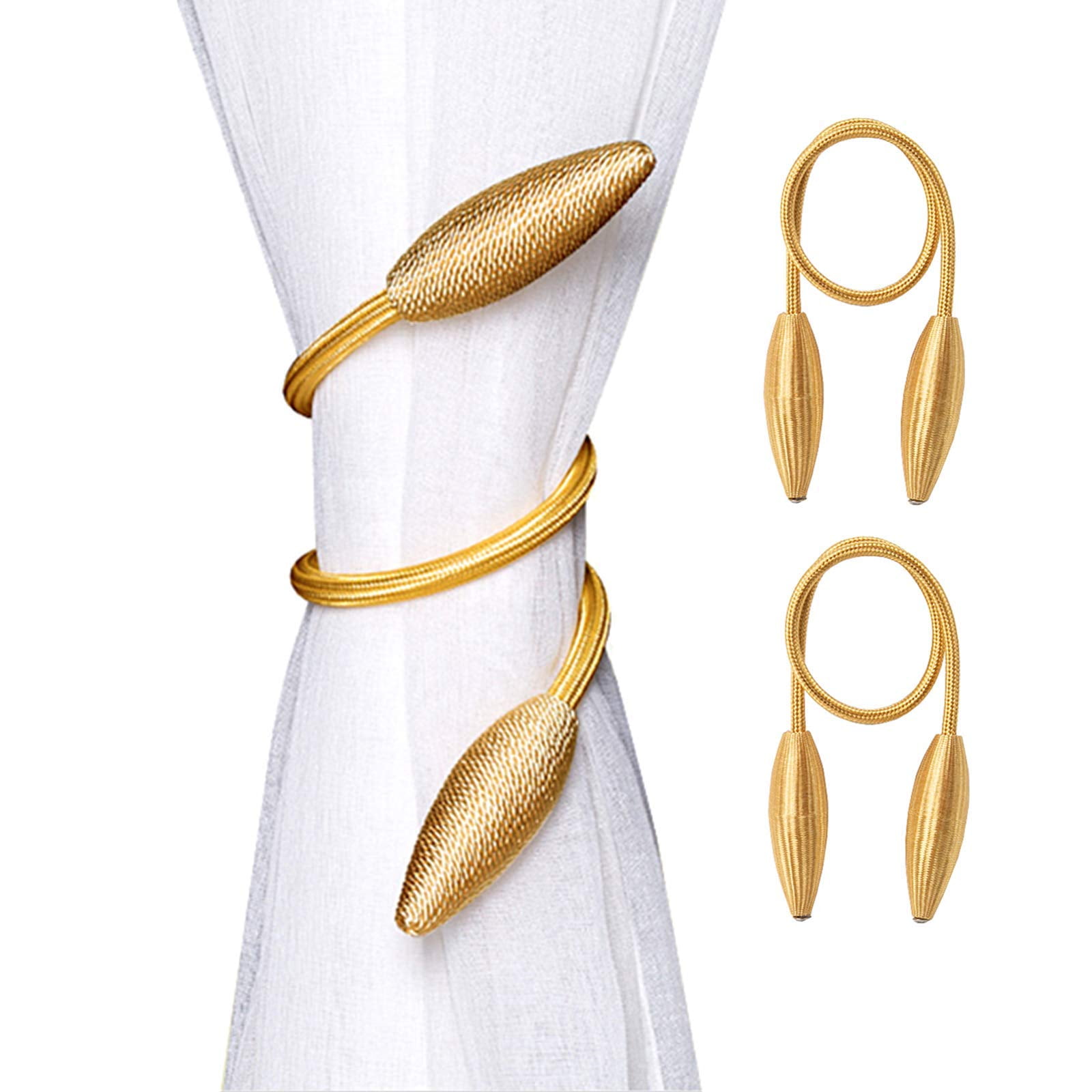 2-Pack Burgundy Curtain Holdbacks Decorative Window Drape Twist ...