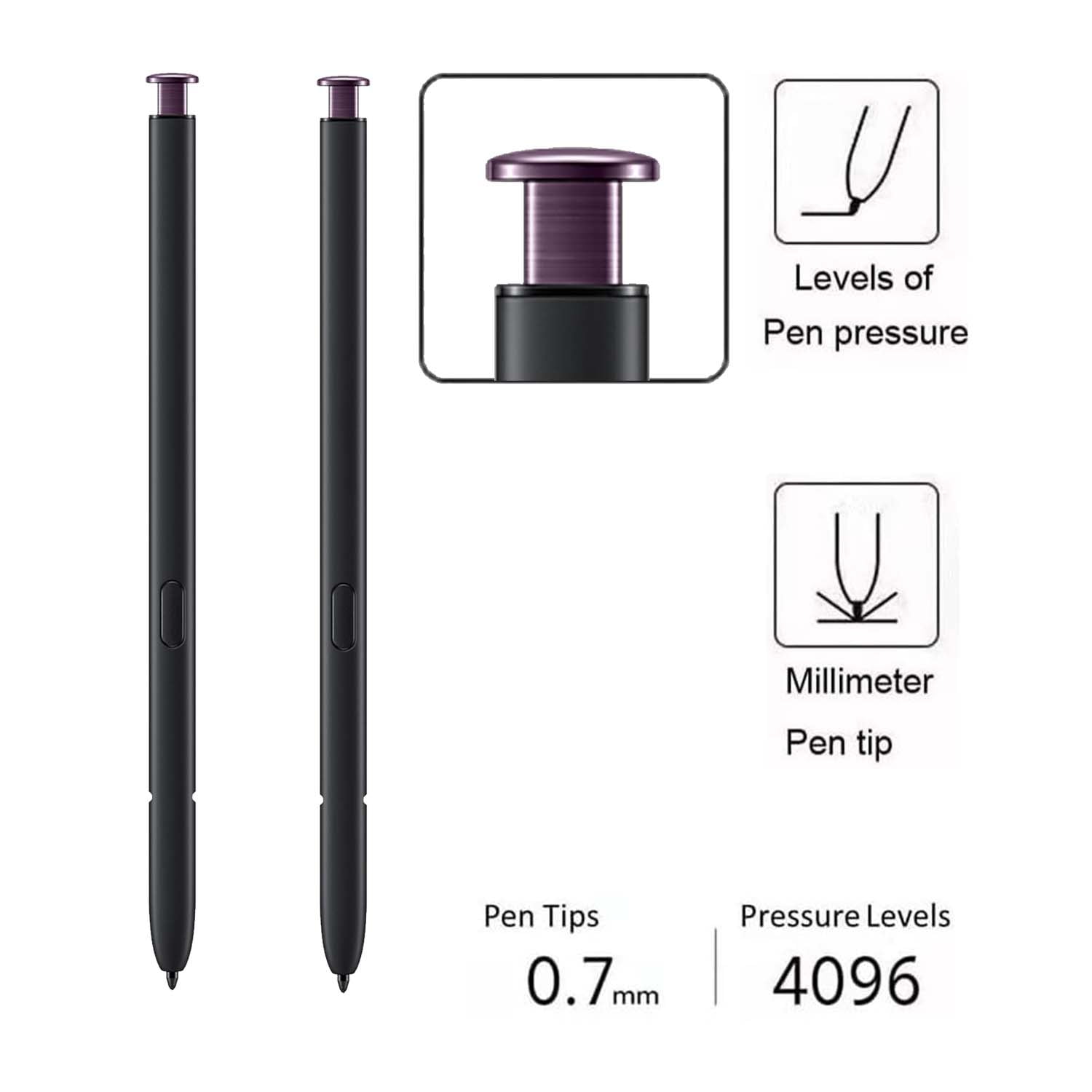 2 Pack Burgundy Galaxy S22 Ultra Pen for Samsung Galaxy S22 Ultra 5G ...